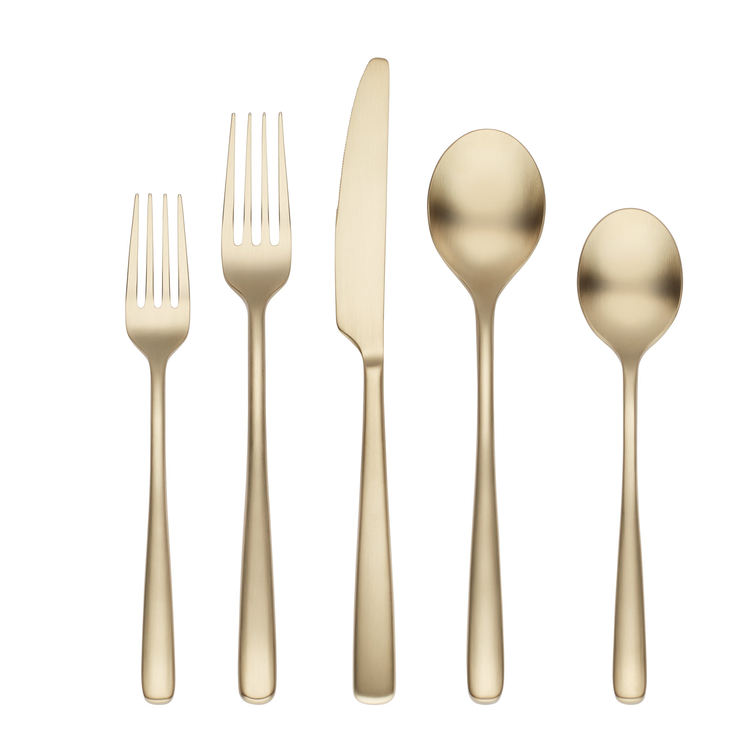 Cambridge Silversmiths Champagne Satin Rise 20-Piece Flatware Set, Ser ...
