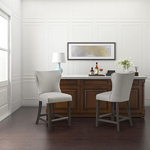 MADISON PARK SIGNATURE Helena Counter Stool with Cream Finish MPS104-0 ...