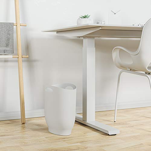 Umbra Harlo, 2.4 Gallon, White Sleek & Stylish Bathroom Trash Can, Sma ...