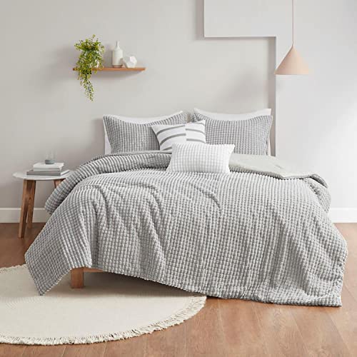 Urban Habitat Polyester Jacquard Comforter Set with Grey Finish UH10-2 ...