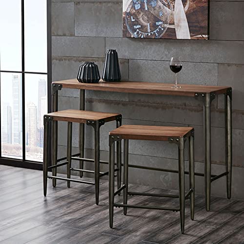 INK+IVY Caden 3 Piece Console Table and Counter Stool Set II120-0421 ...