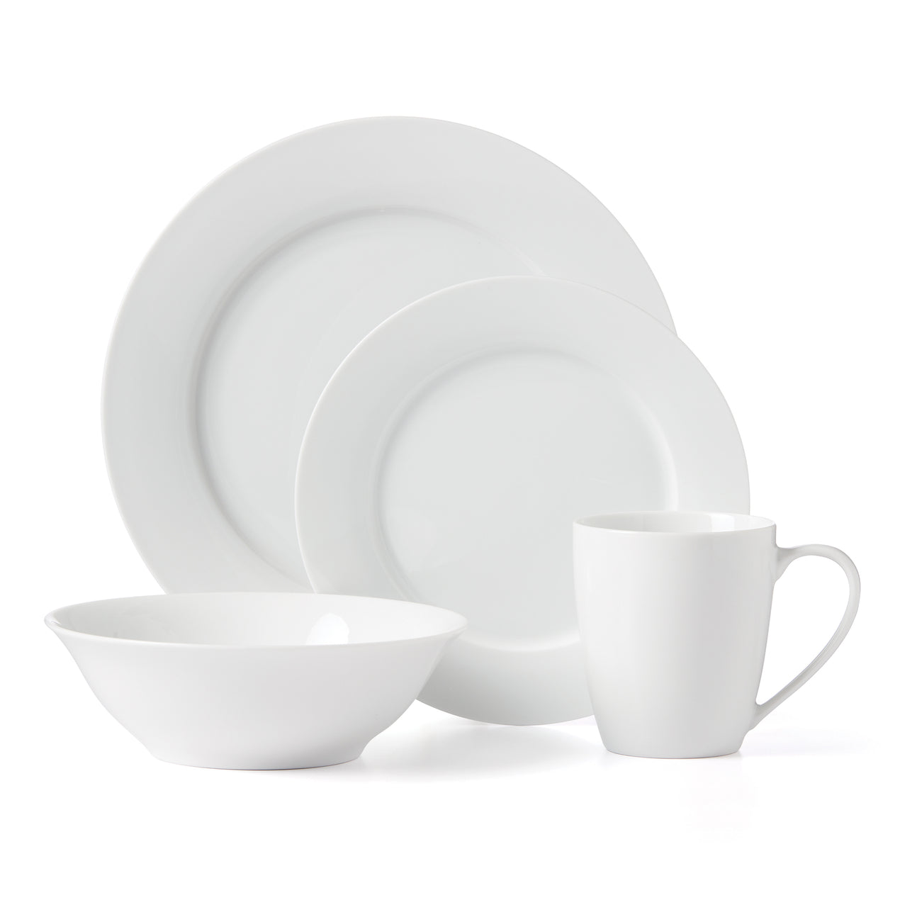 Oneida Naturally White Dinnerware 16 Piece Set, Service for 4 – HomePlace