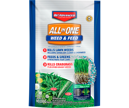 BioAdvanced All-in-One Weed & Feed with Microfeed Action 12 Lb 5000 sq ...