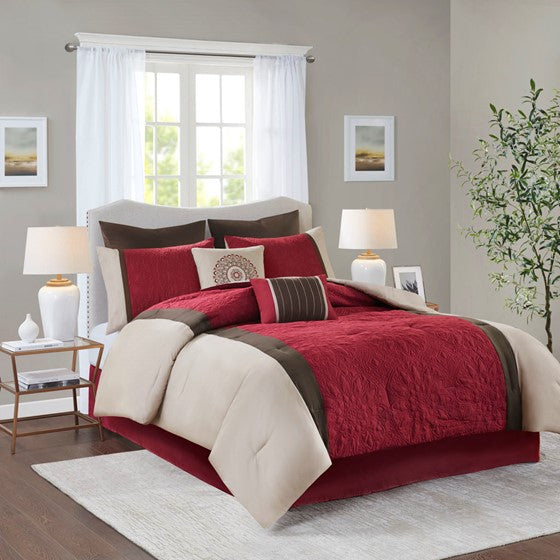 100% Polyester Arcadia 8 Piece Comforter Set 510 Design – HomePlace