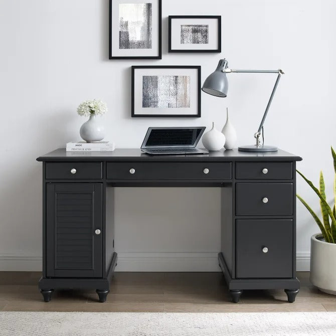 Palmetto Computer Desk in Black Color – HomePlace