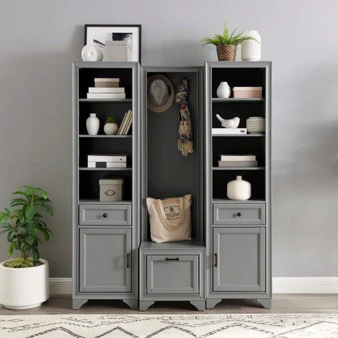 Crosley Furniture Tara 3PC Entryway Set in Distressed Gray Color ...