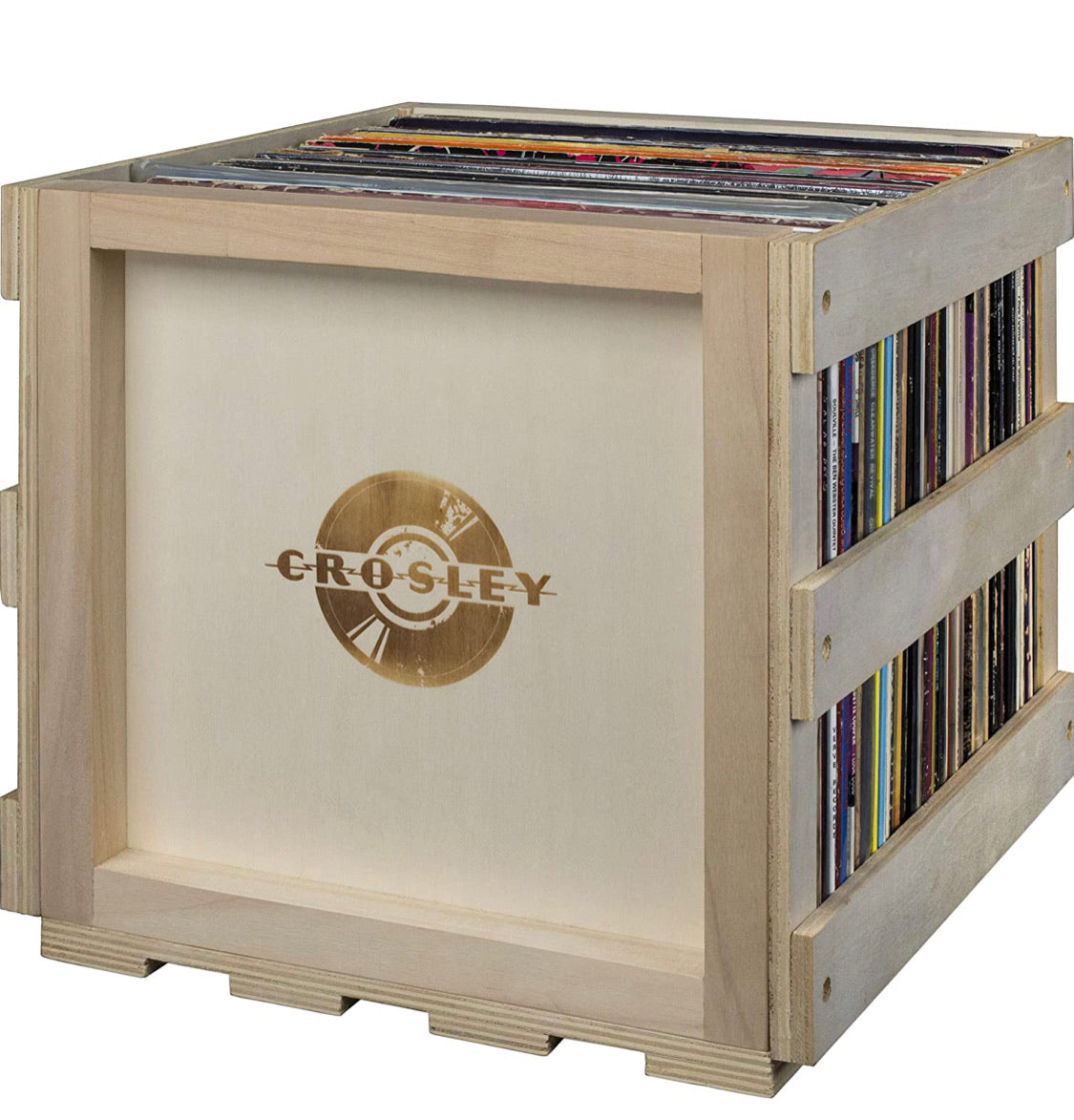 Crosley AC1017A-NA Stackable Record Storage Crate Holds up to 40 Album ...